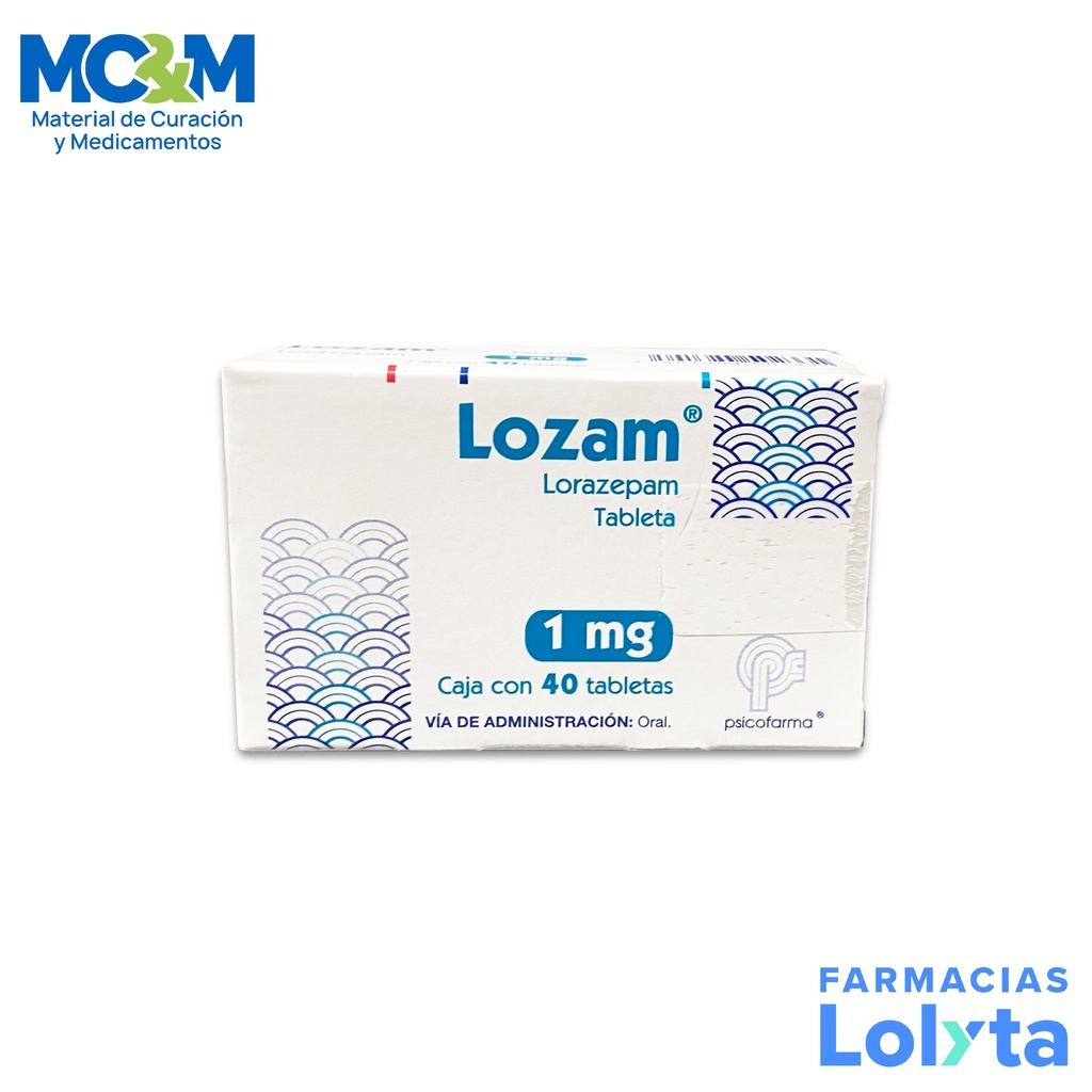 LORAZEPAM 1 MG C/40 TAB LOZAM LAB PSICOFARMA GRUPO II | Website Farmacias Lolyta